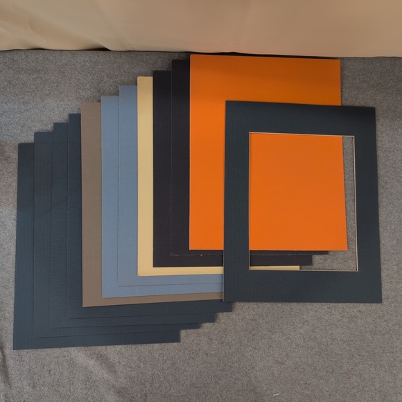 Office | Vintage Paper Photo Frame Mat Boards Assorted Colors 12 Blanks ...